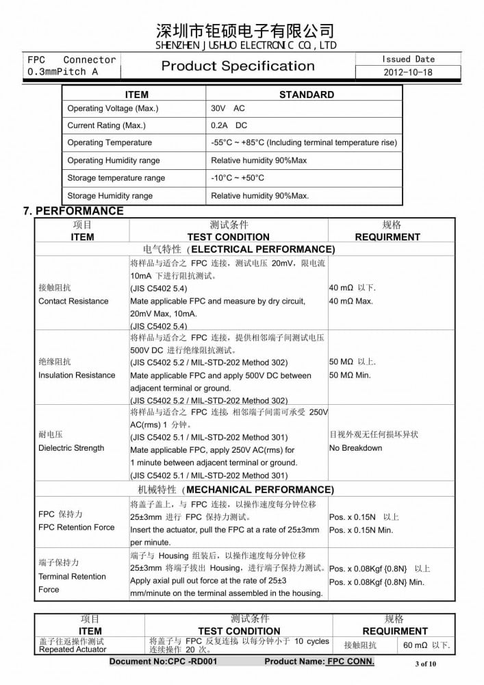 AFH26-S45FIA-1H specification page 5