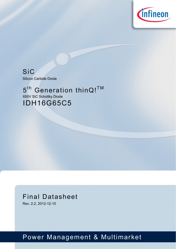 IDH16G65C5 datasheet page 1