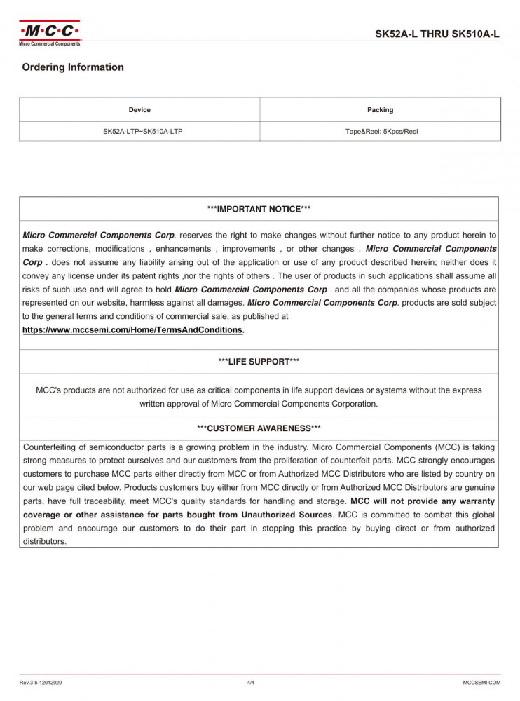 SK56A-LTP datasheet page 4