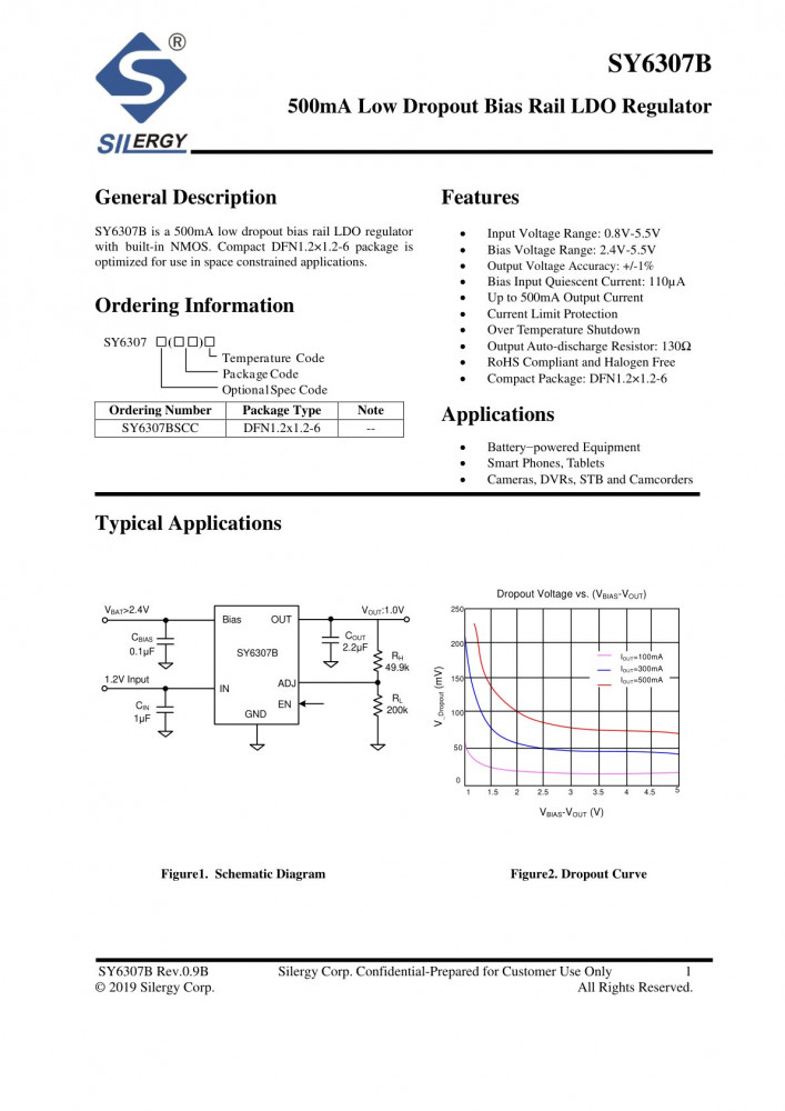 SY6307BSCC datasheet page 1
