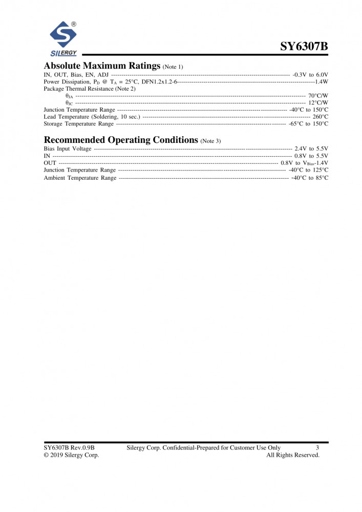 SY6307BSCC datasheet page 3
