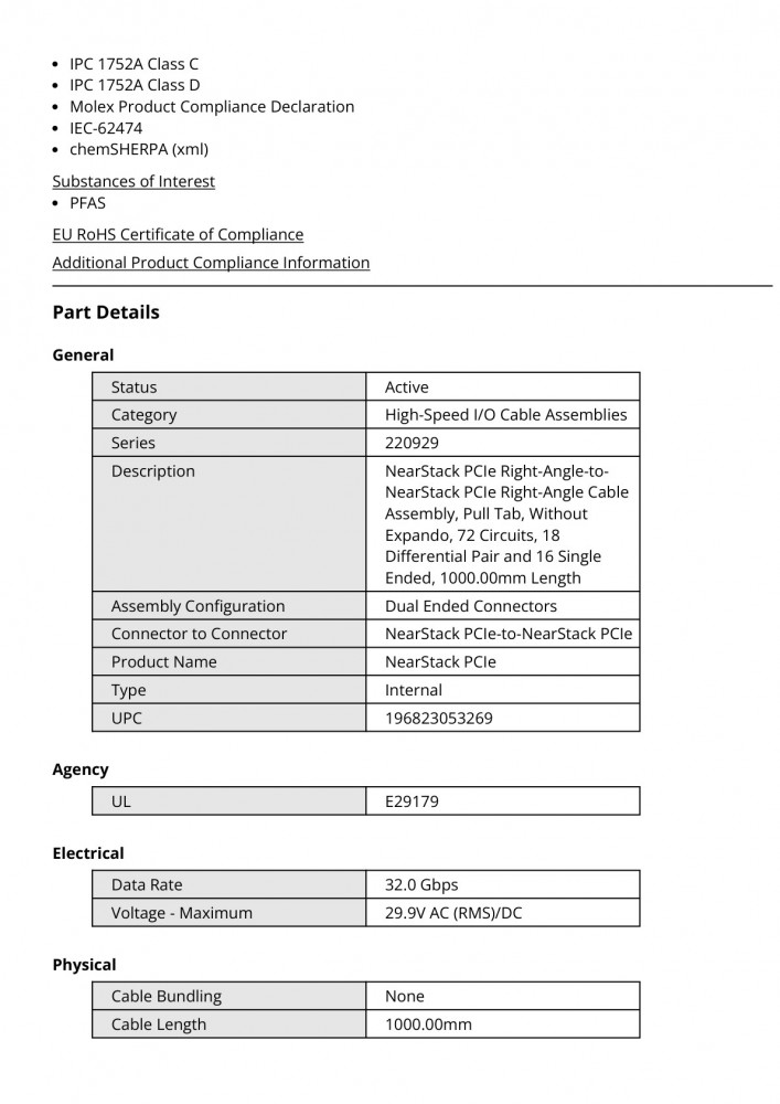 MOLEX 2209291000 technical document preview, page 2
