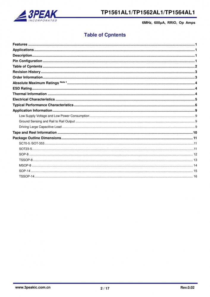 TP1564AL1-SR datasheet page 2