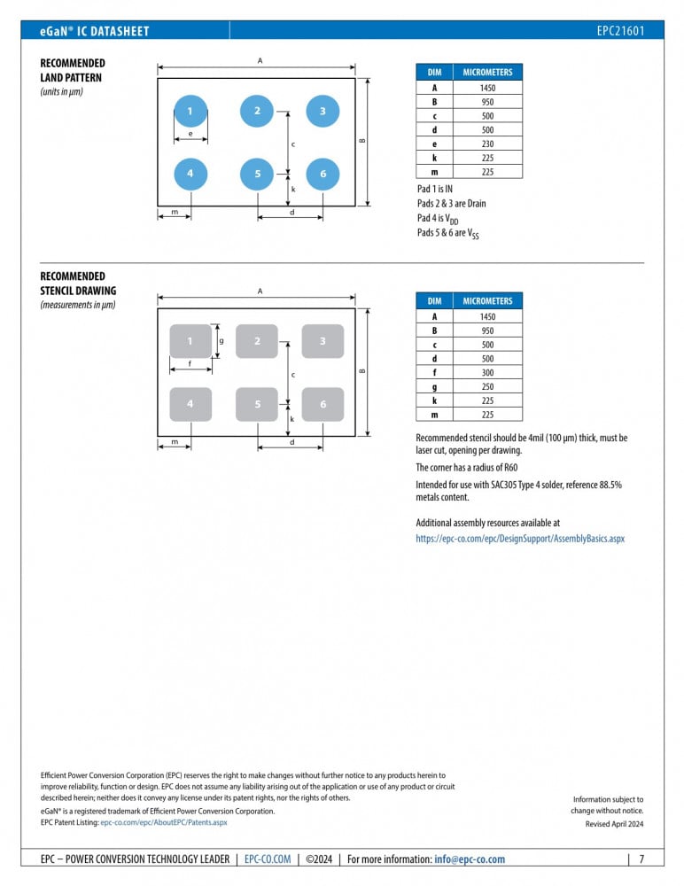 EPC21601ENGRT technical document page 7