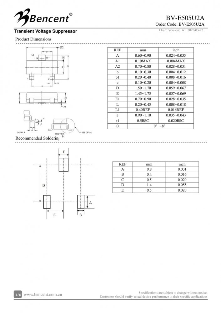 BV-E505U2A datasheet page 4
