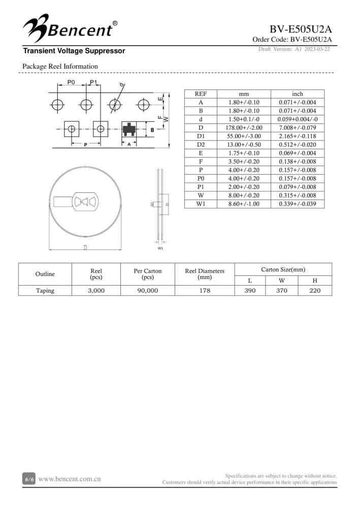 BV-E505U2A datasheet page 6