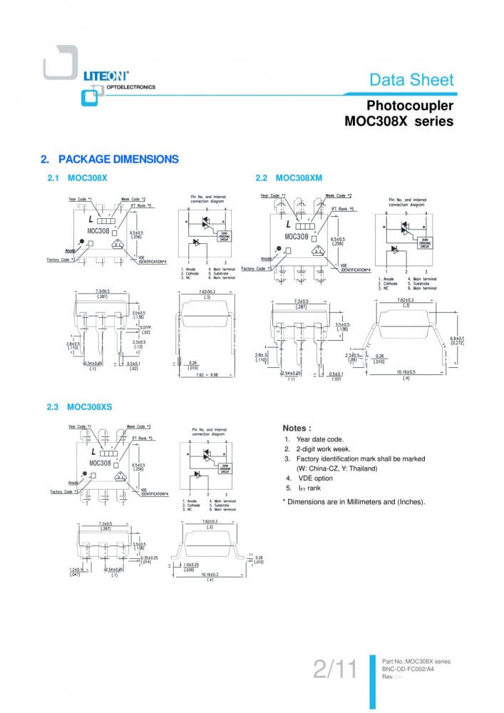 MOC3083S-TA1 datasheet page 3