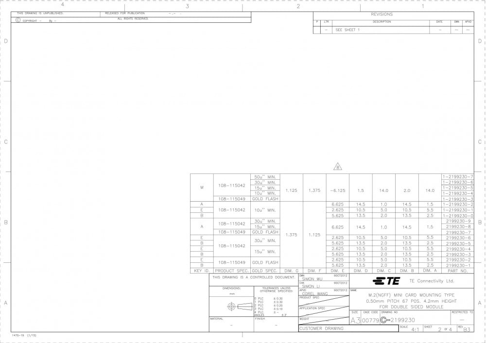 TE Connectivity 1-2199230-6 drawing page 2
