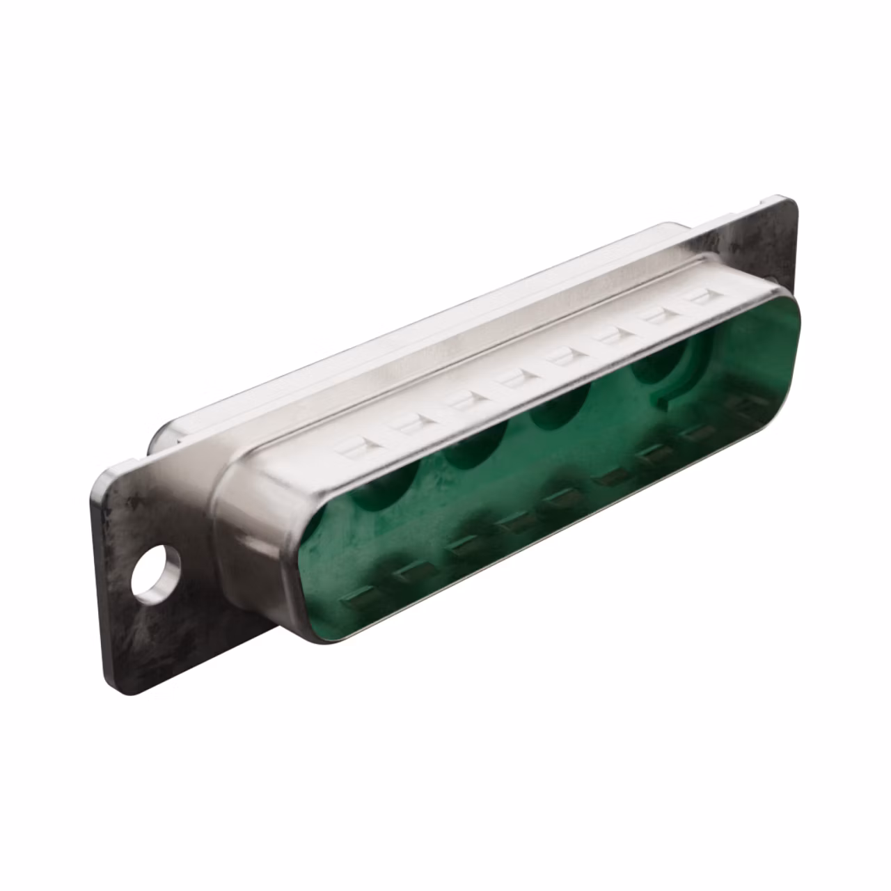 FCT Mixed Layout D-Sub Housing, Male, Tin-plated Shell, Non-Magnetic, 5 Circuits Unloaded, Green Insulator for sale