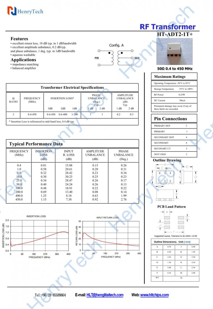 HT-ADT2-1T+ technical document page