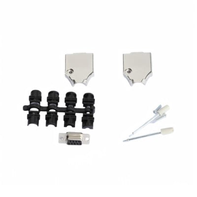 MH CONNECTORS MHDCMR9-DB9S-K D-Sub Backshell Hood for DB9 Connectors