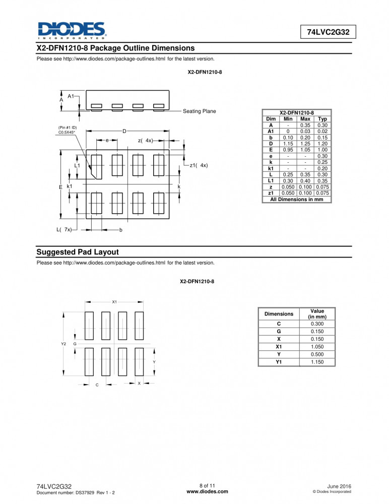 74LVC2G32HD4-7 datasheet page 8