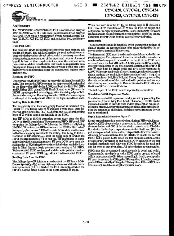 CY7C425-25VC datasheet page 9