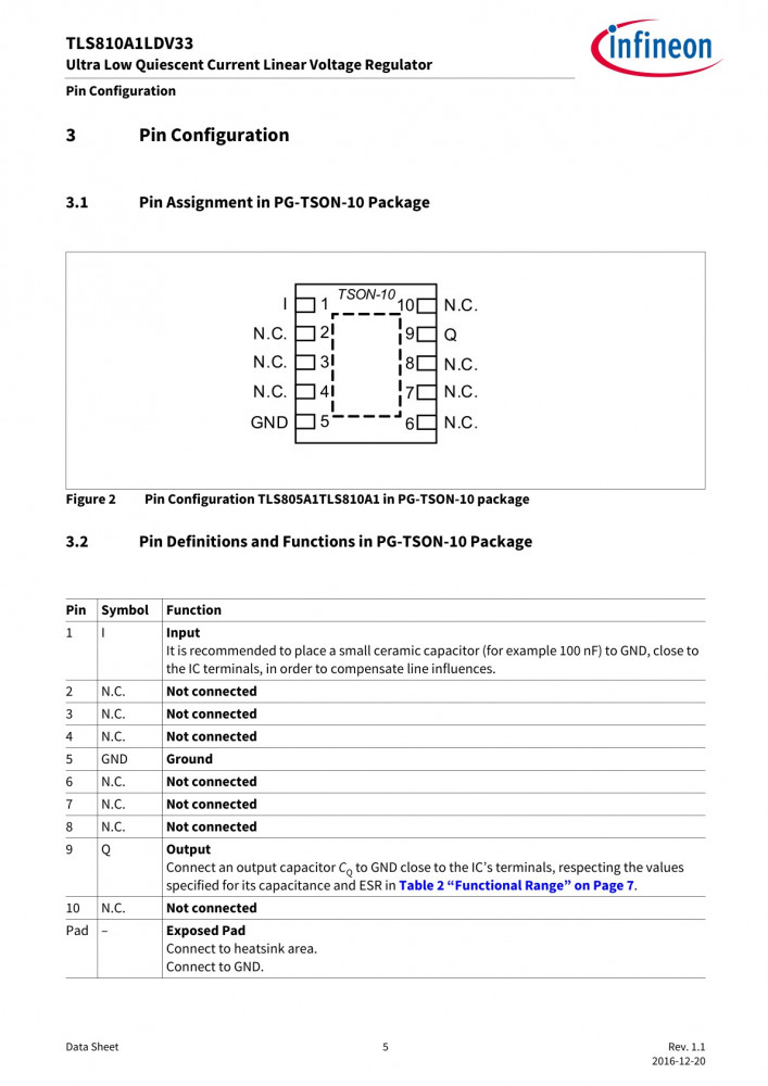 TLS810A1LD V33 datasheet page 5