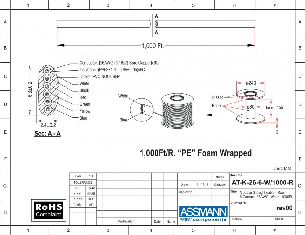 AT-K-26-6-W/1000 technical drawing