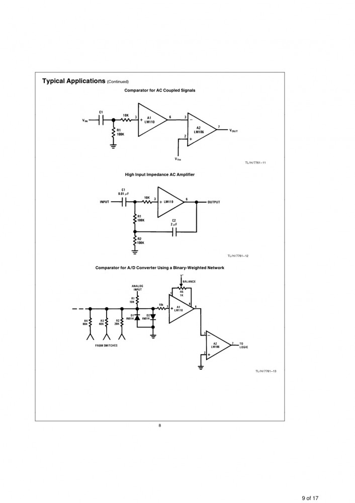 LM110H/883 technical document page 10