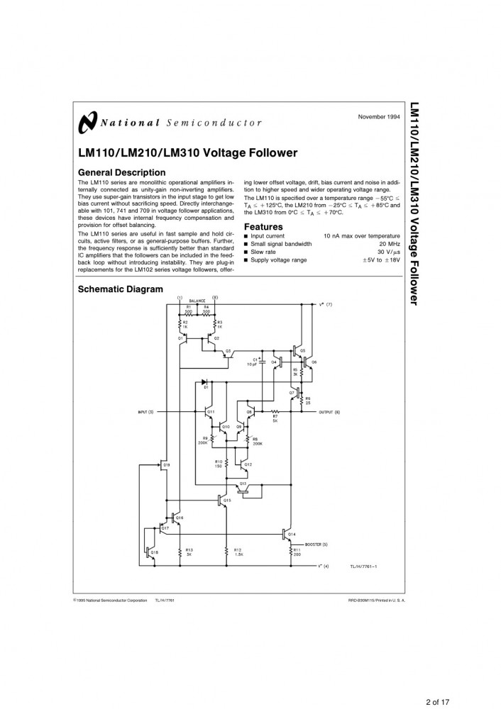 LM110H/883 technical document page 3