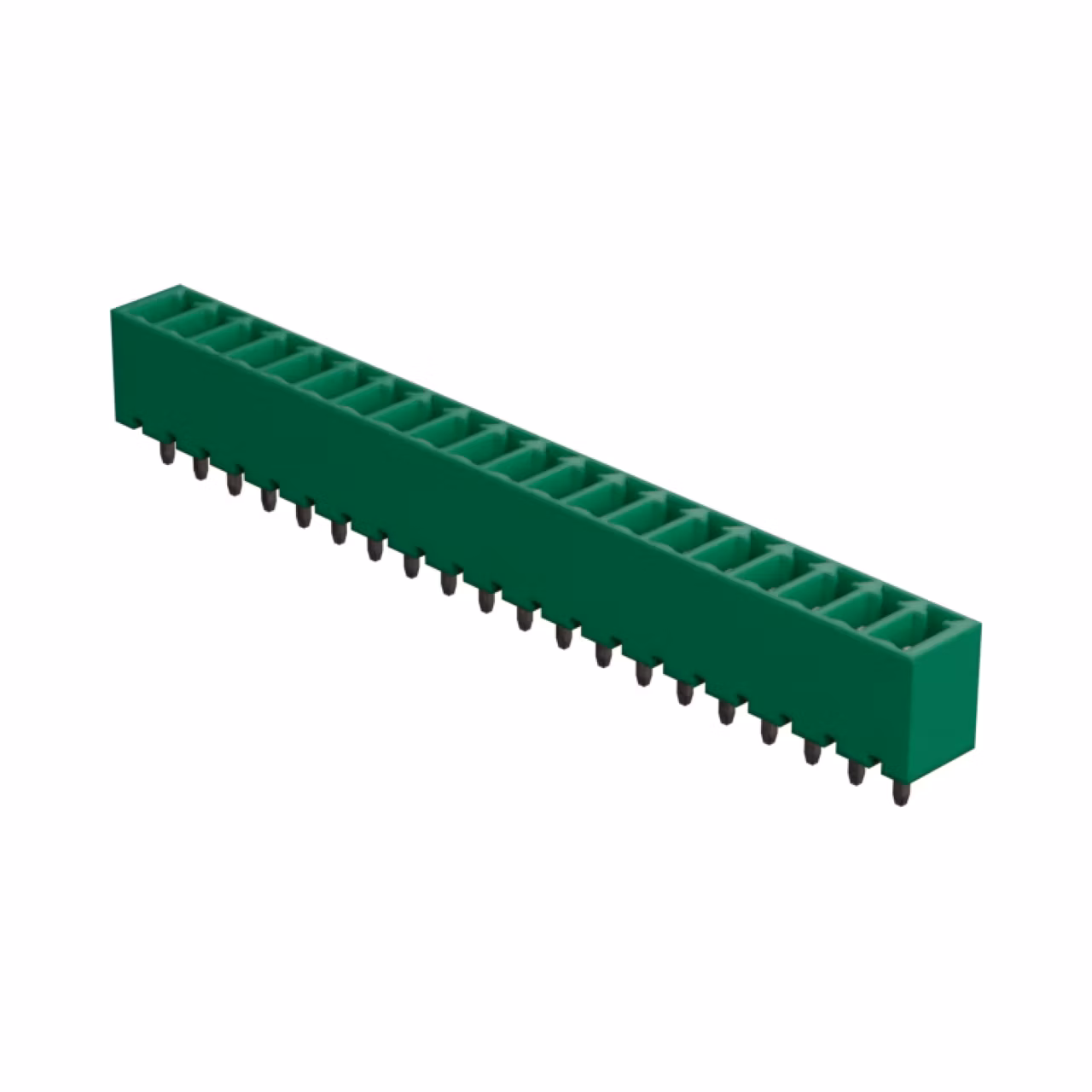 3.81mm Pitch Eurostyle Vertical PCB Header, Green Housing, 20 Circuits for sale