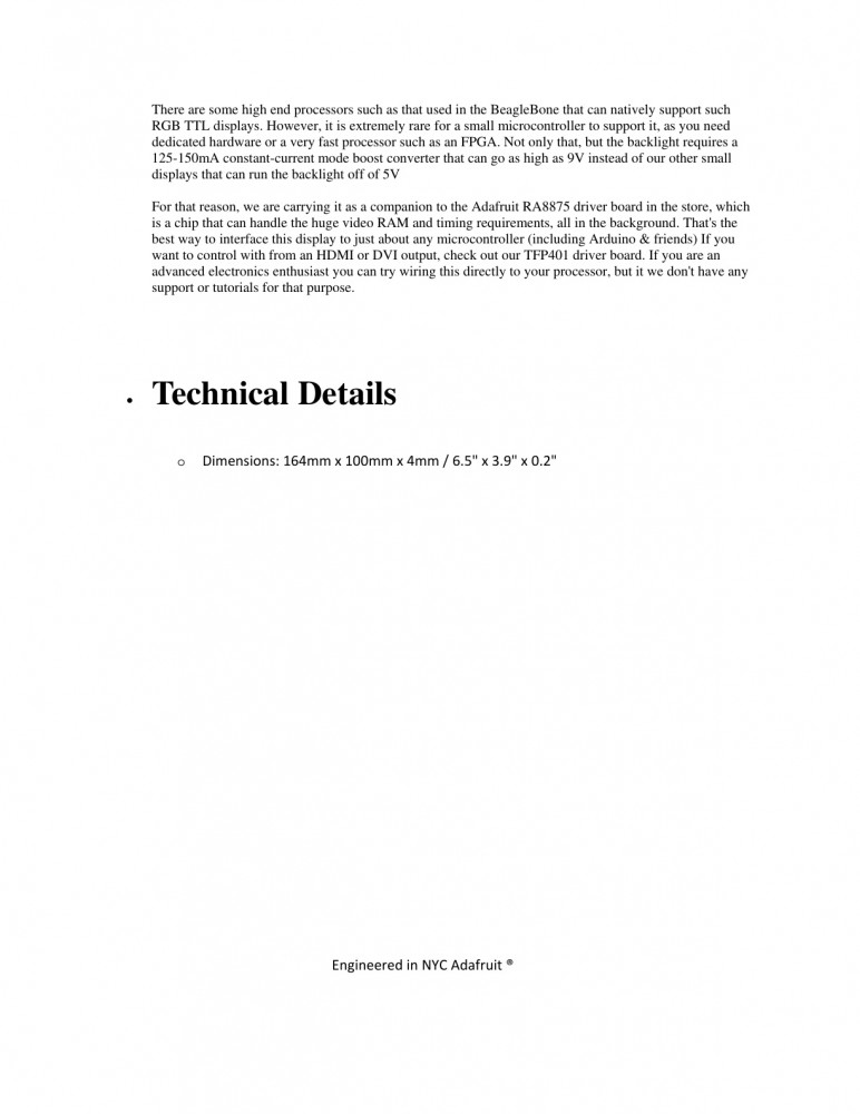Adafruit 2353 technical document page 2