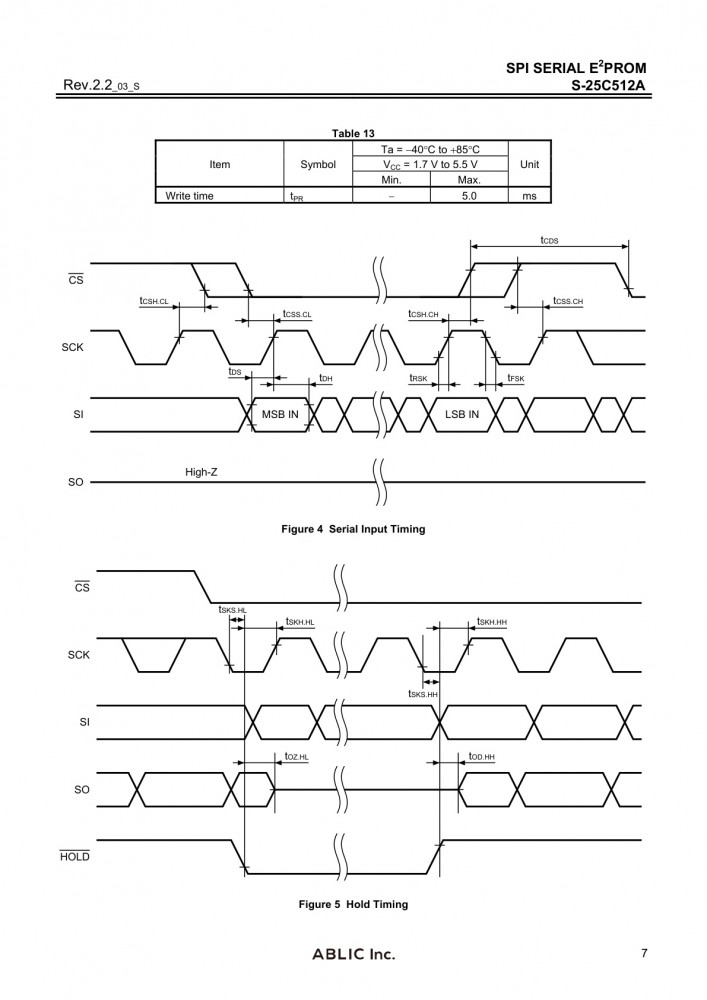S-25C512A datasheet page 7