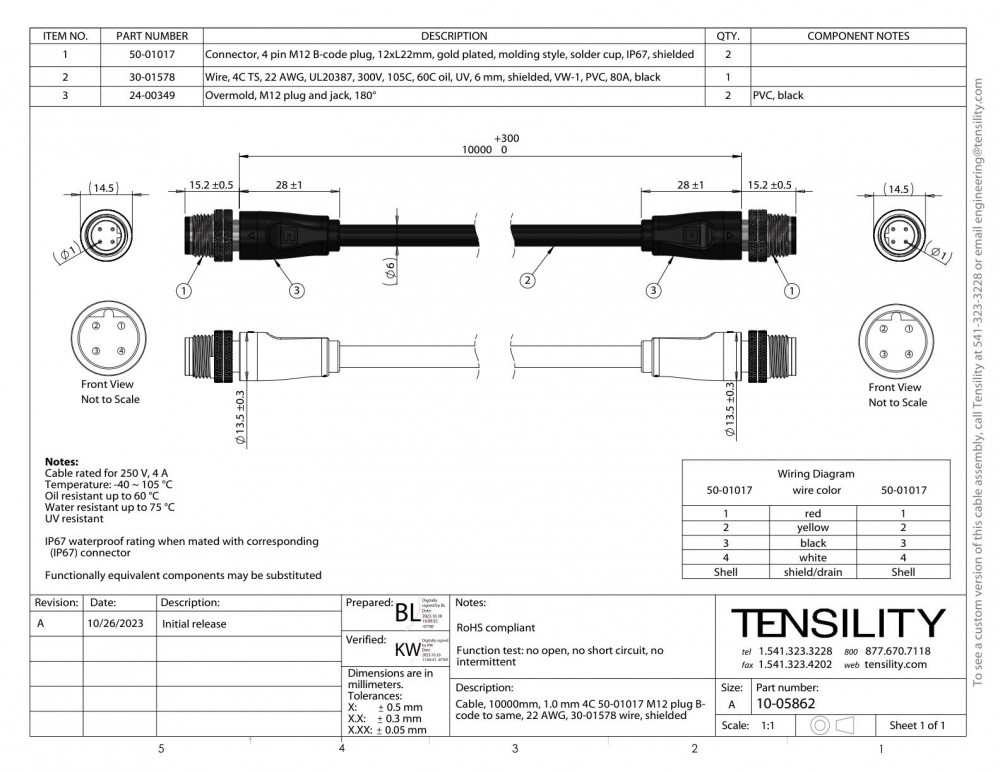 Tensility International 10-05862 product drawing