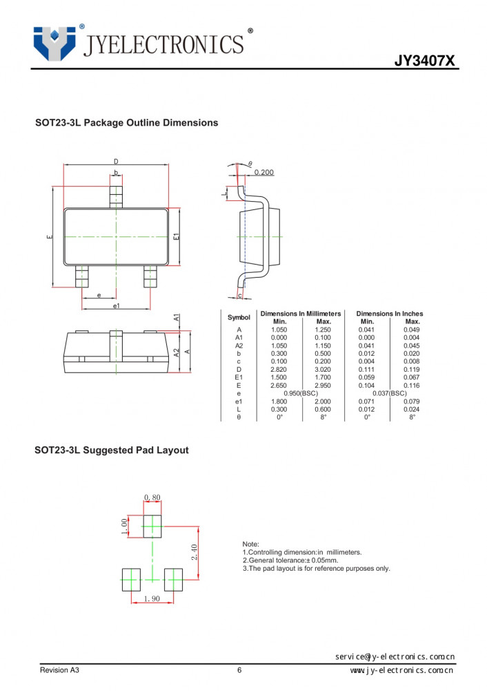JY3407X datasheet page 6