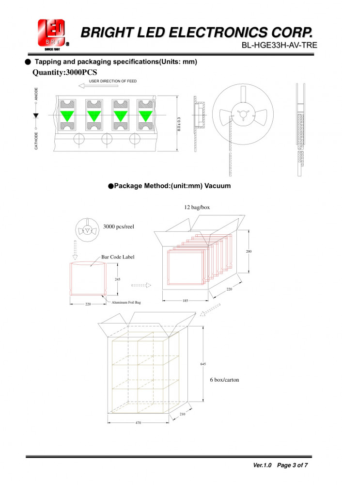 BL-HGE33H-AV-TRE datasheet page 3