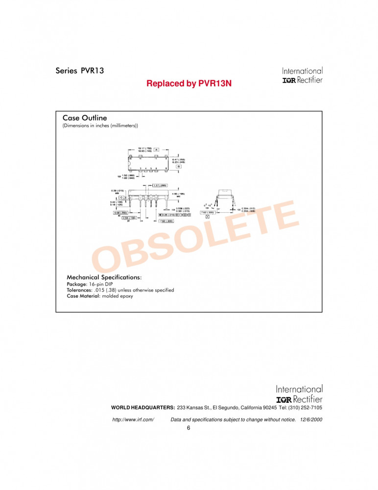 PVR1300 datasheet page 6