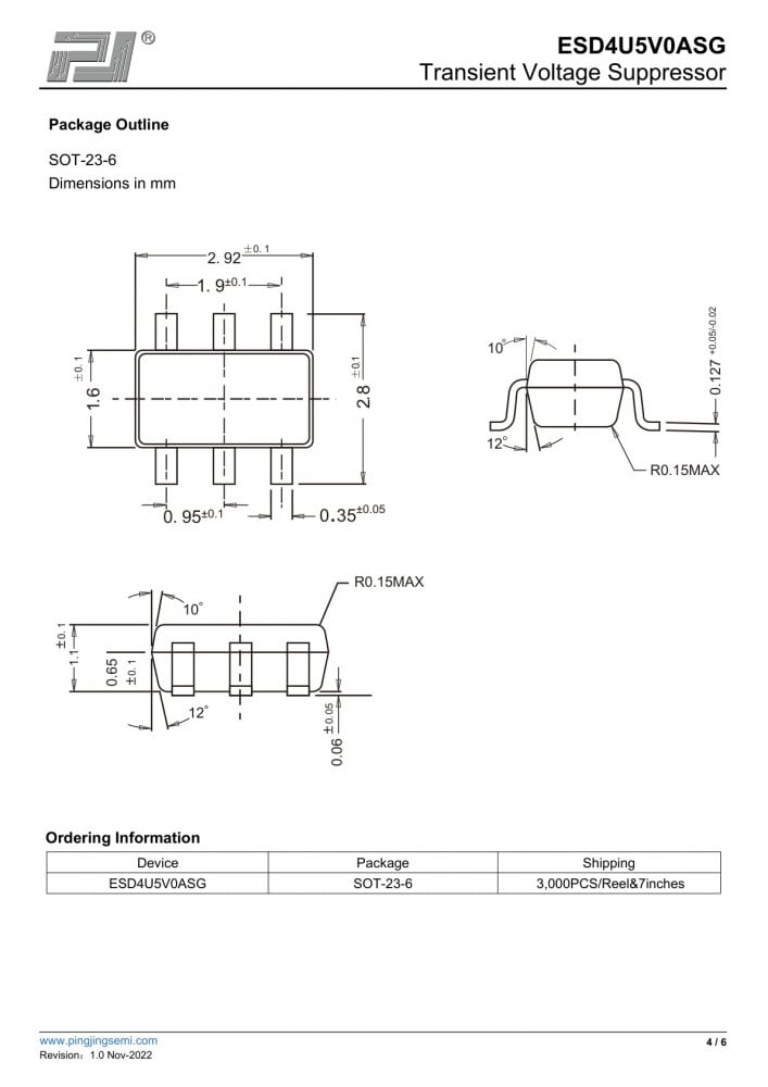 ESD4U5V0ASG datasheet page 4