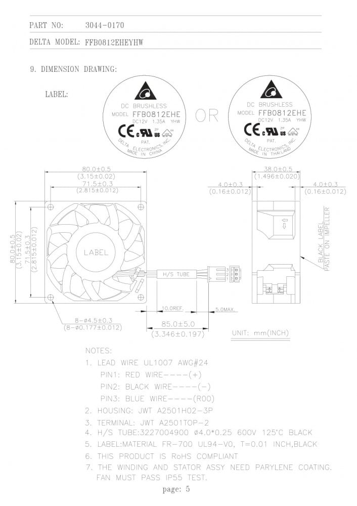 FFB0812EHEYHW specification page 7