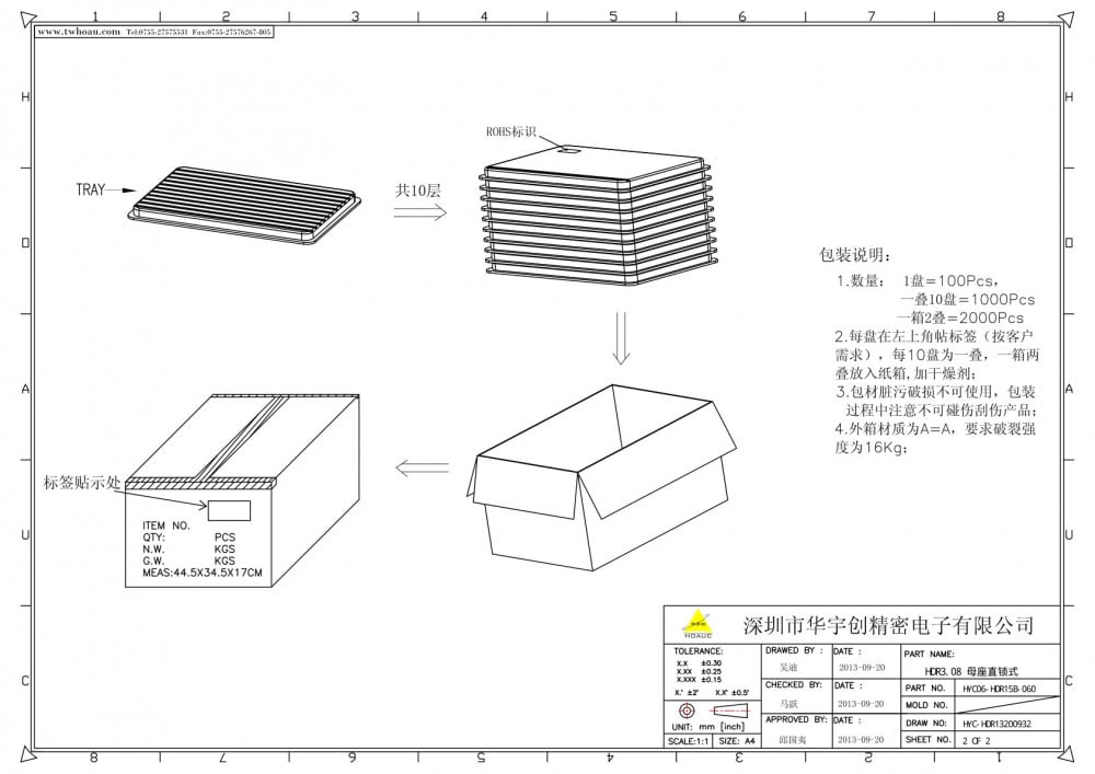 HOAUC HYC06-HDR15B-060 engineering drawing page 2
