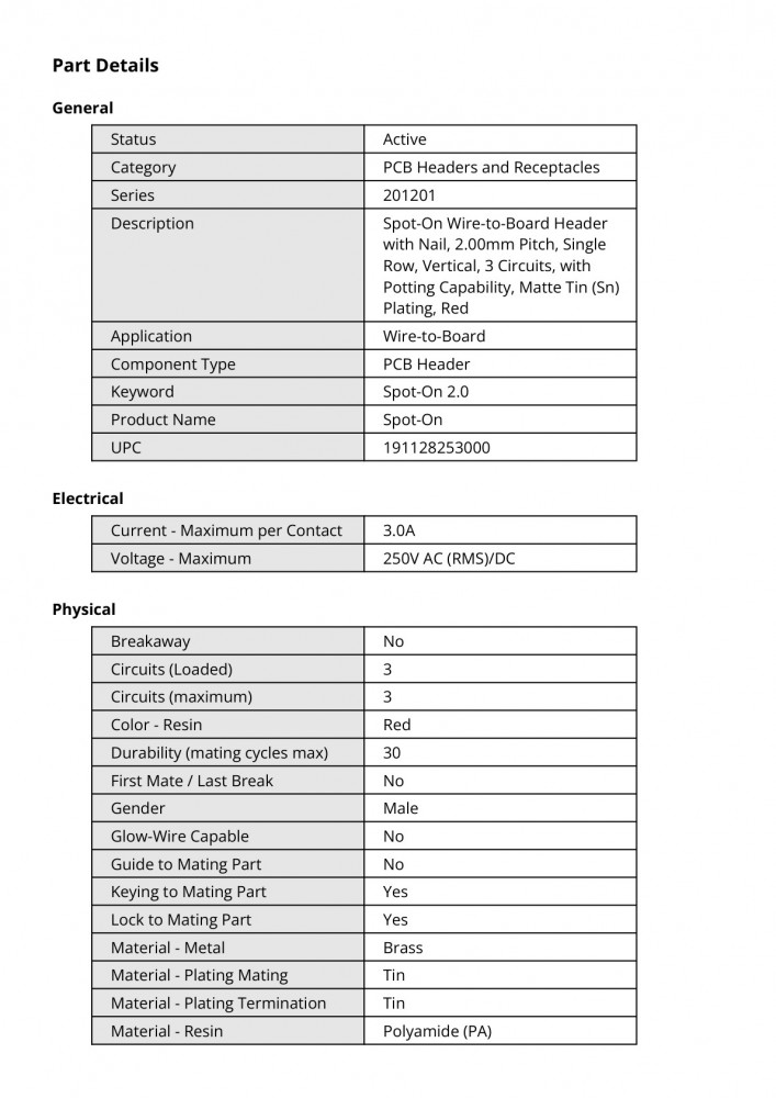 MOLEX 2012010032 technical document page 2