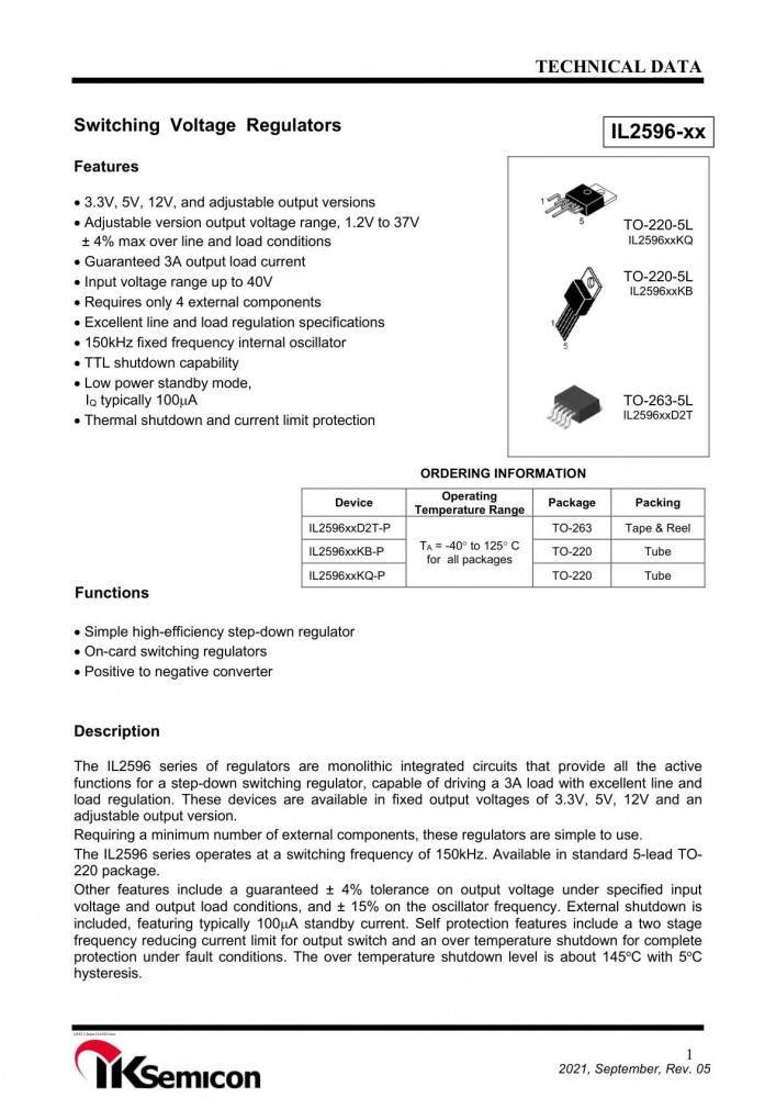 IL2596 datasheet page 1