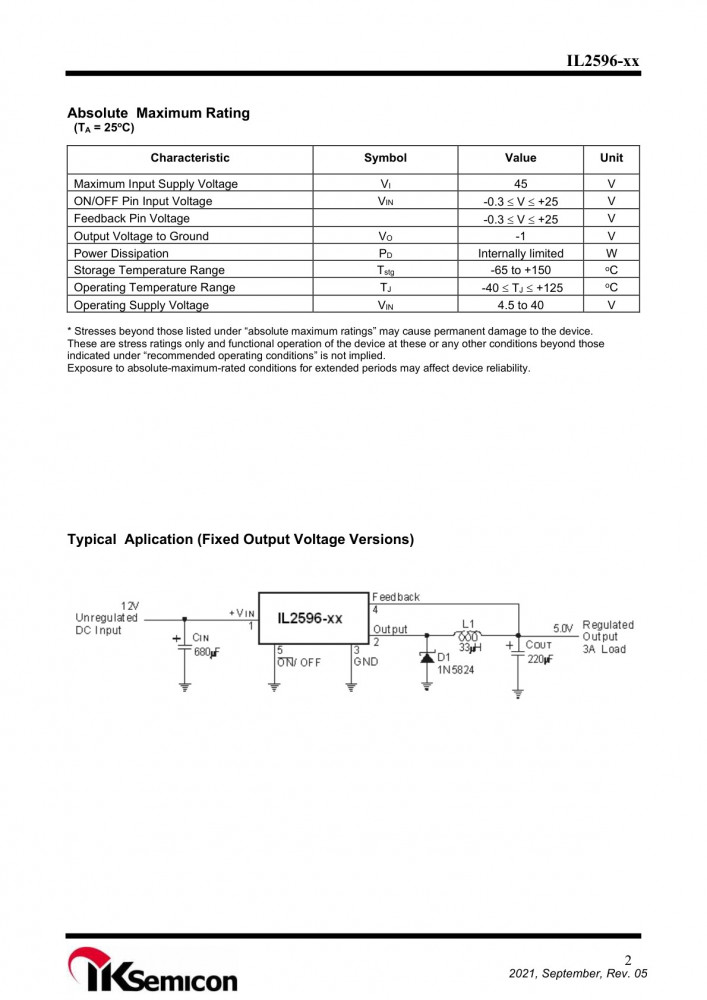 IL2596 datasheet page 2