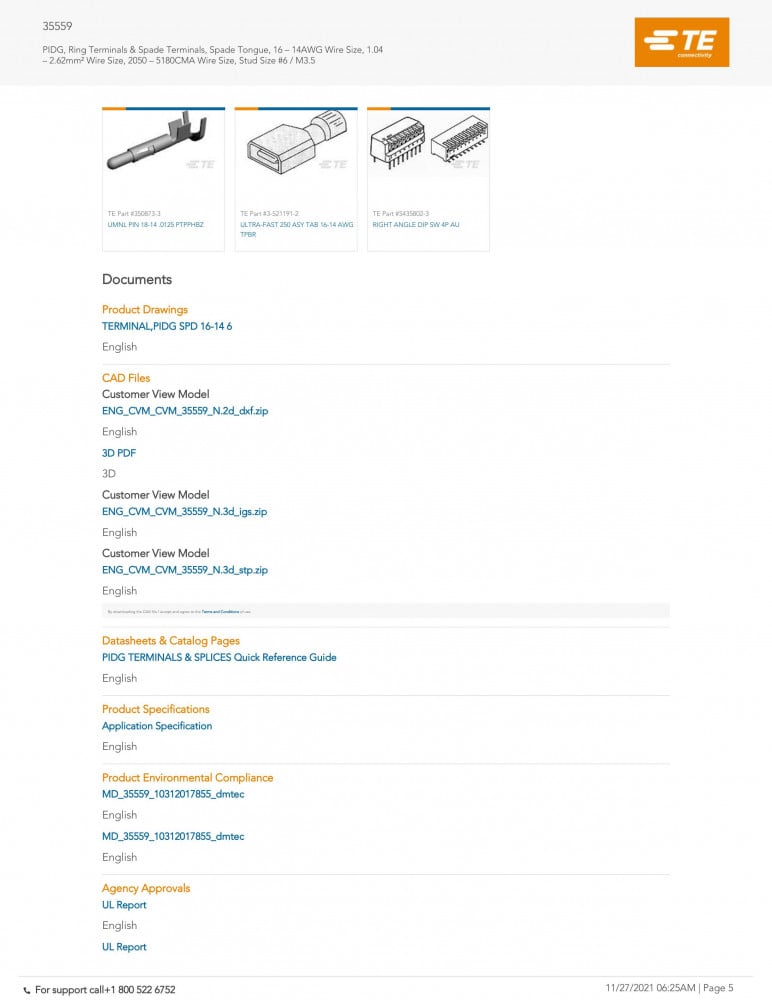 TE Connectivity 35559 document page 5