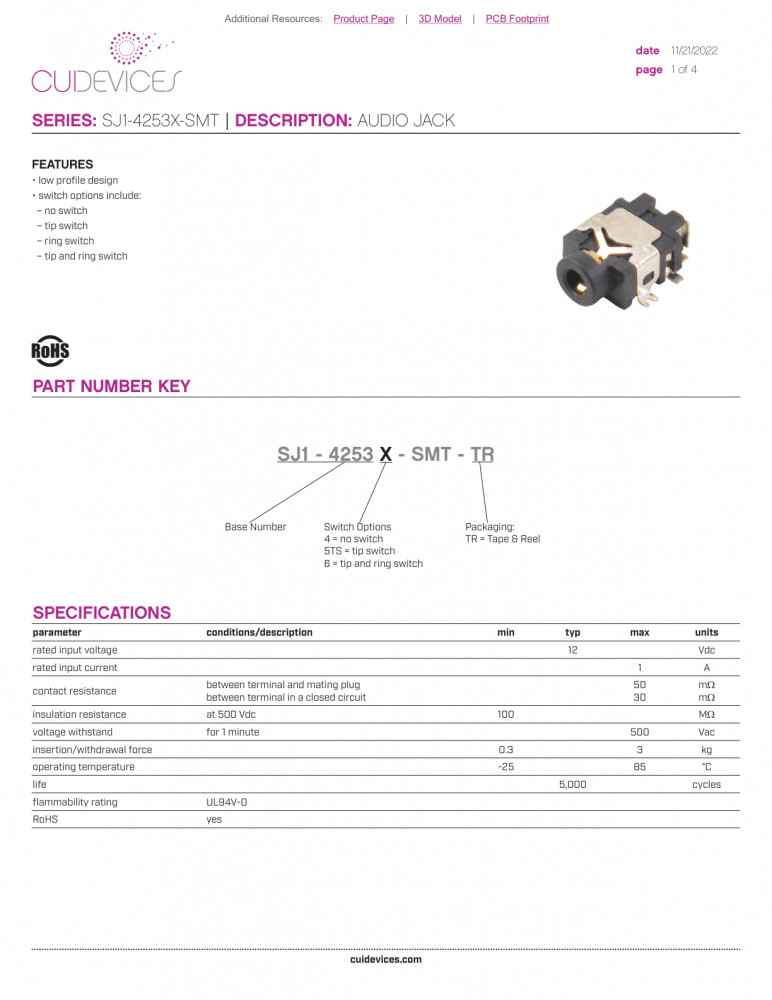 SJ1-42536-SMT-TR technical document page 1