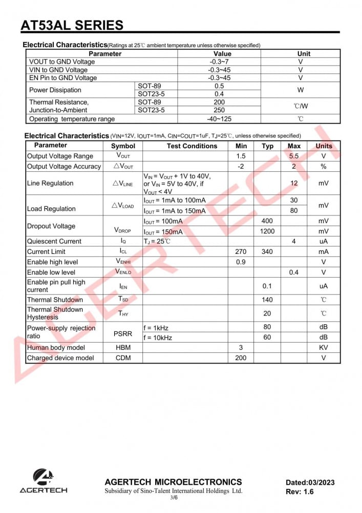 AT53AL Series datasheet page 3