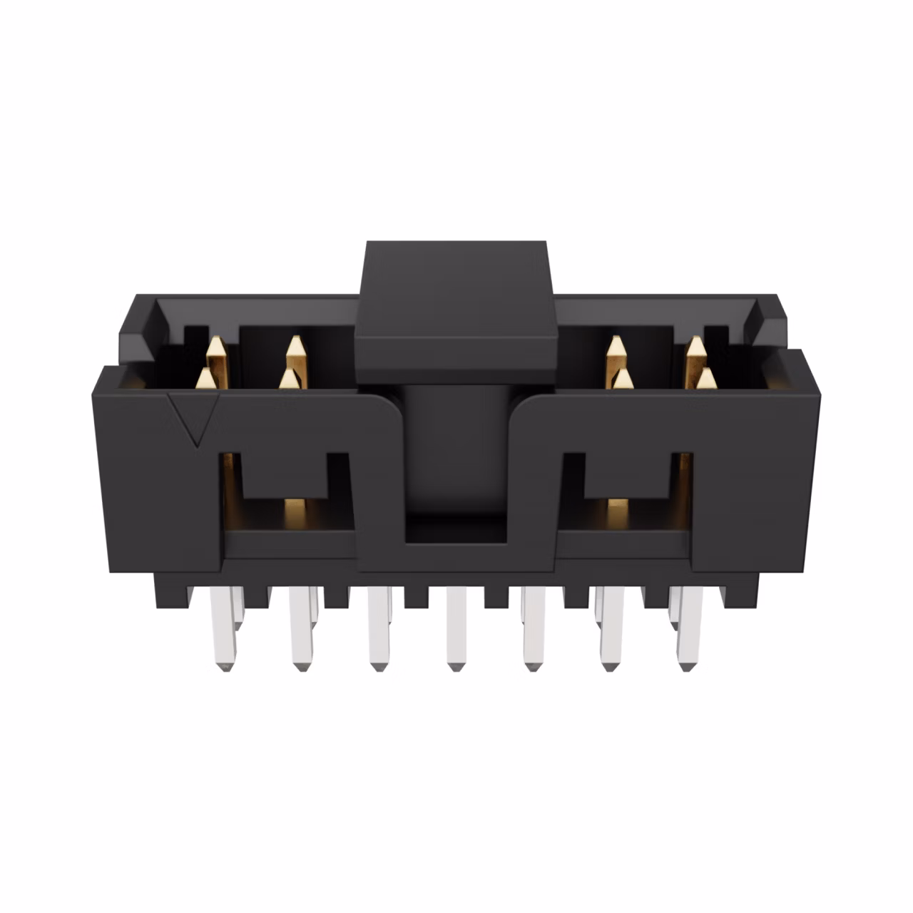 2.00mm Pitch, Milli-Grid PCB Header, Dual Row, Vertical, Through Hole, Shrouded, 14 Circuits, 0.76µm Gold (Au) Plating, 2.50mm Tail Length, Dual Side Slots, Dual Friction Locks, Center Polarization, with Cap, Tube for sale