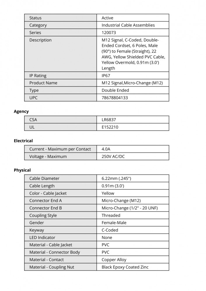 MOLEX 120073 Series drawing page 2