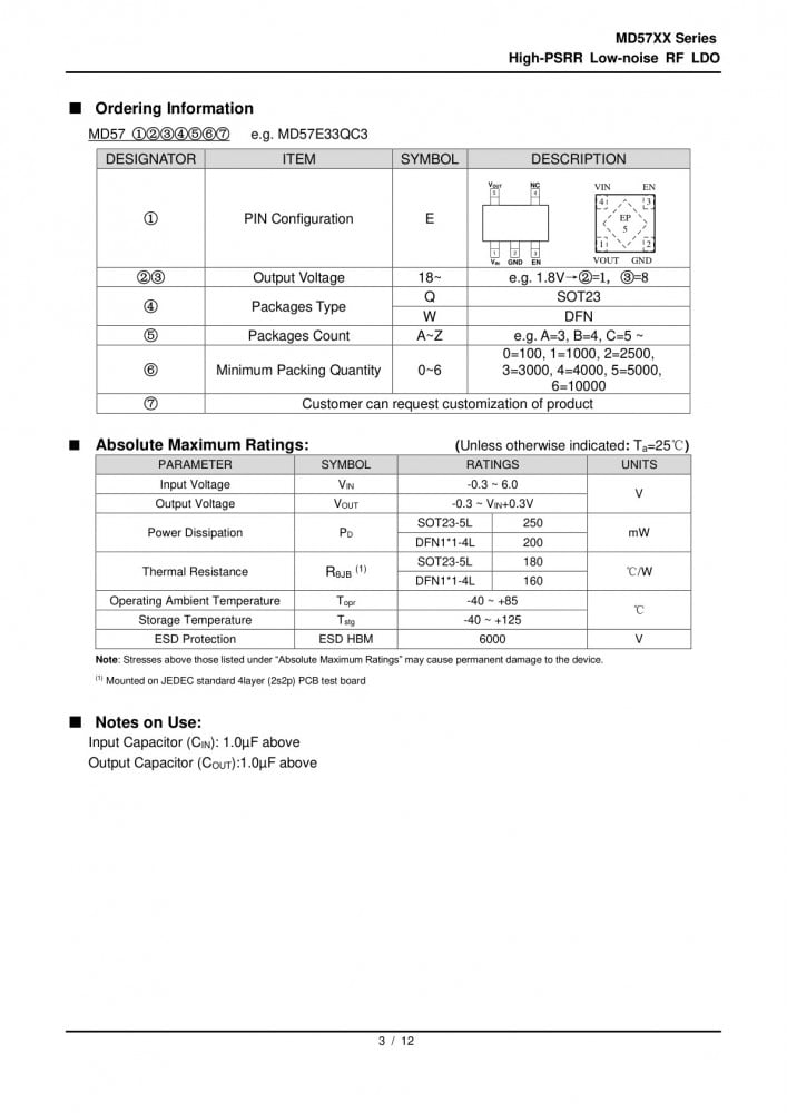 MD57XX datasheet page 3