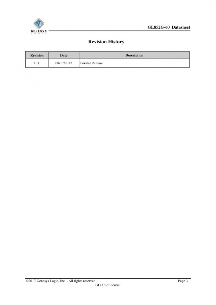 GL852G-OHY60 datasheet page 3