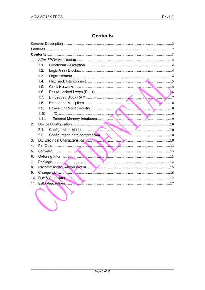 AGM AG16K datasheet preview, page 3