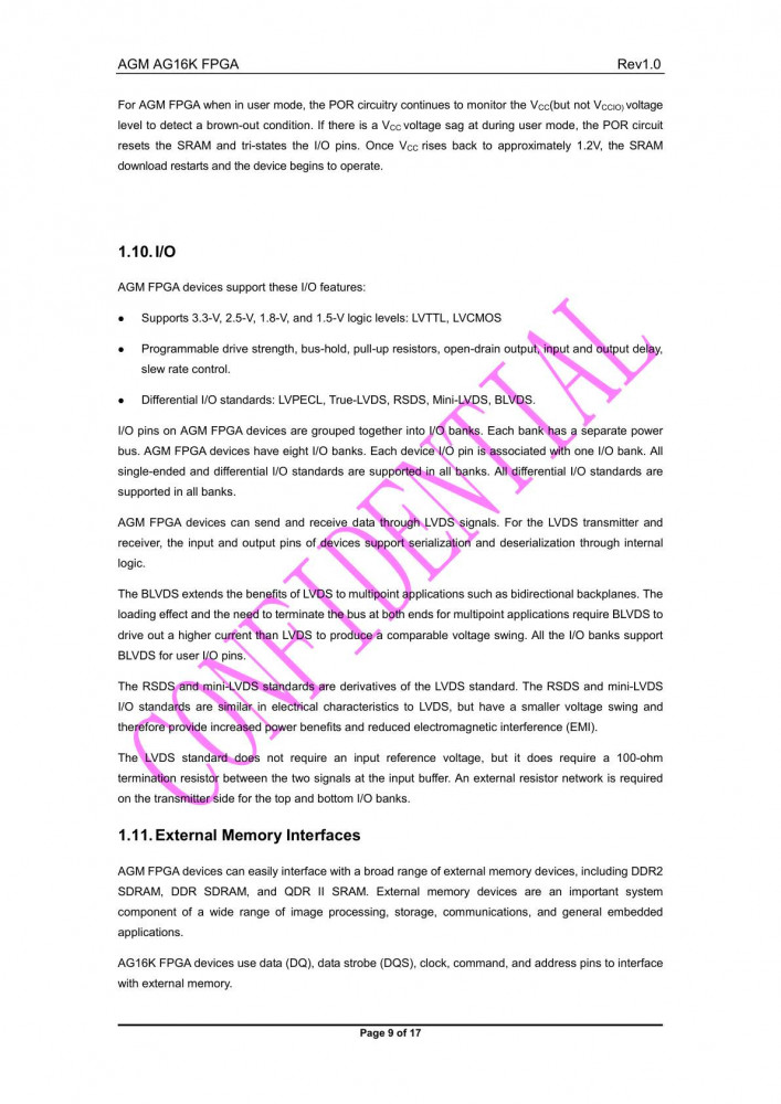AGM AG16K datasheet preview, page 9