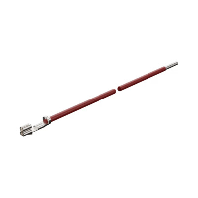 Pre-Crimped Lead Mini-SPOX Female-to-Pigtail, Tin (Sn) Plating, 450.00mm  Length, 26 AWG, Red for sale