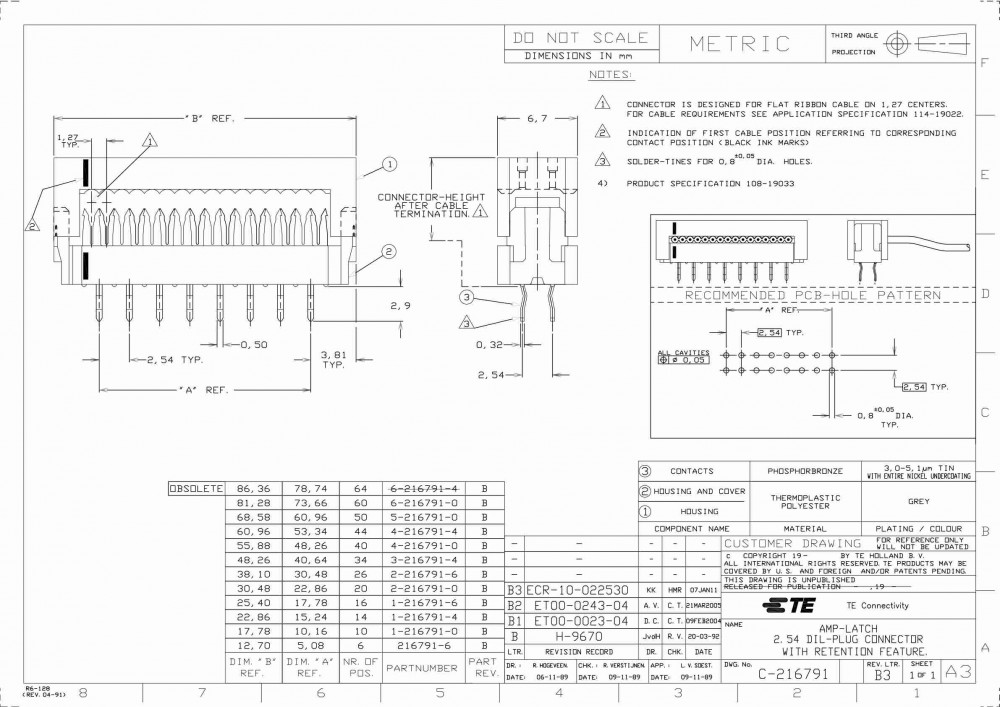 TE Connectivity 3-216791-4 technical drawing preview