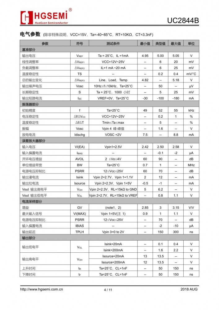 UC2844BM/TR datasheet page 4