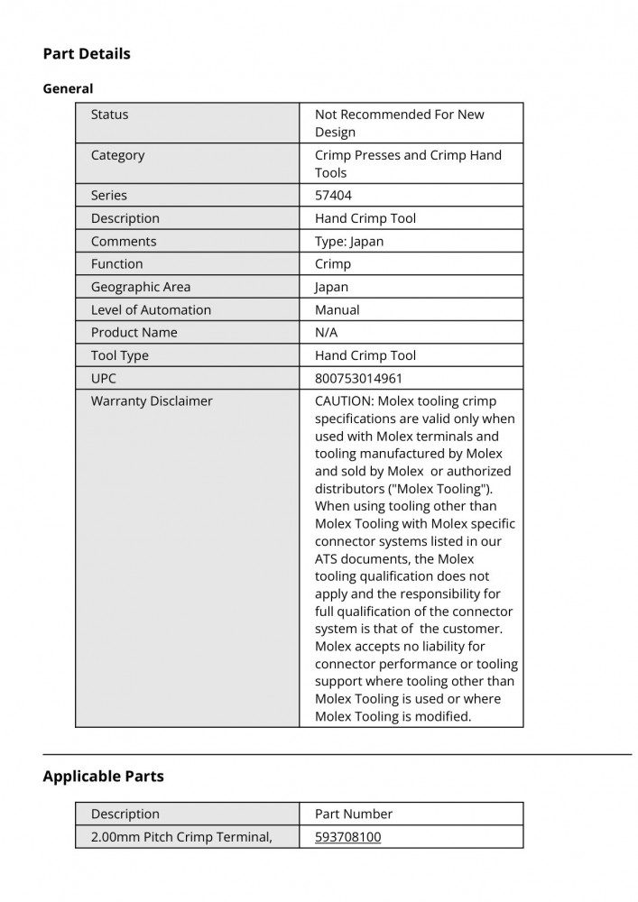 Molex 574045000 technical document preview, page 2