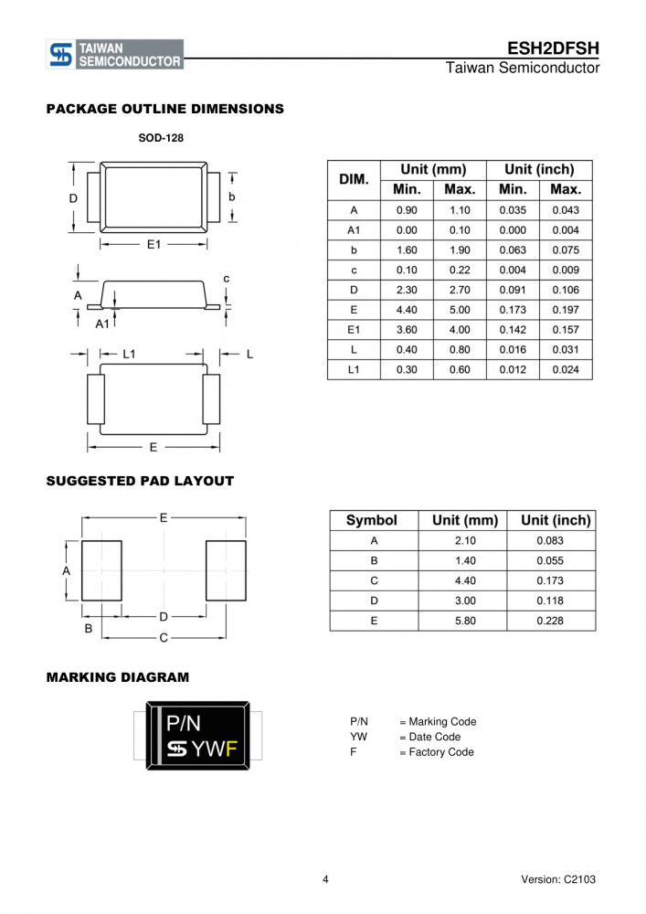 ESH2DFSH datasheet page 4