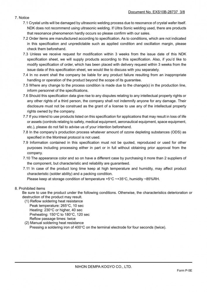 NDK NX2016SA specification page 3