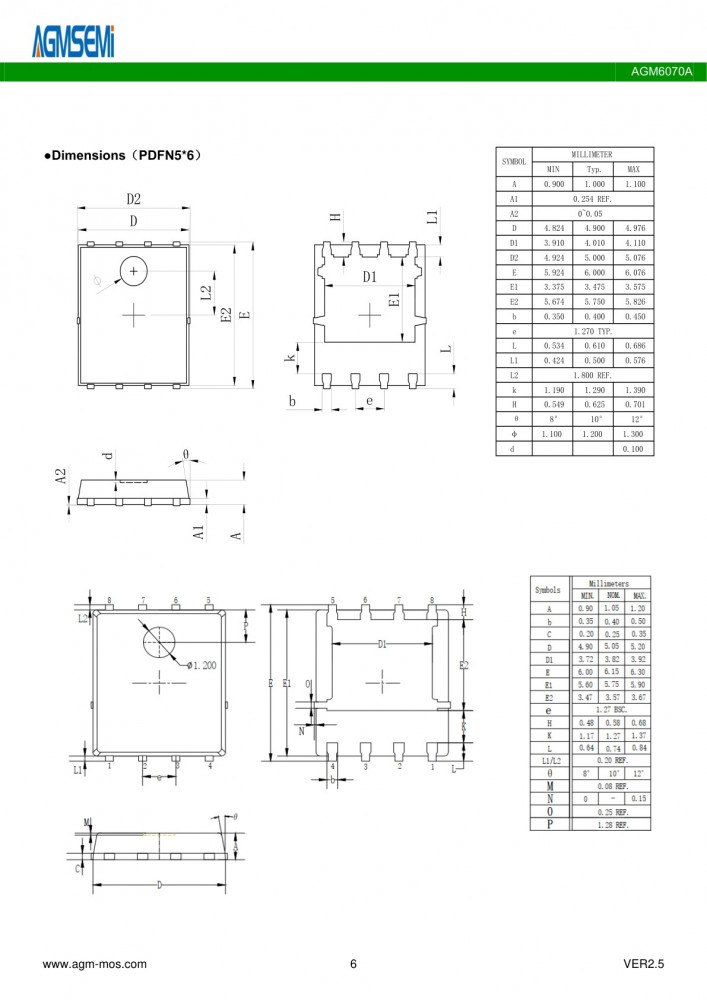 AGM6070A datasheet page 6